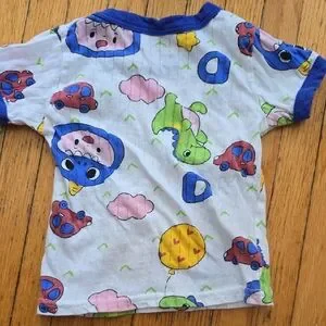 Vintage | Pajamas | Vintage Kids Pajama Set With Blue And Green Cartoon ...